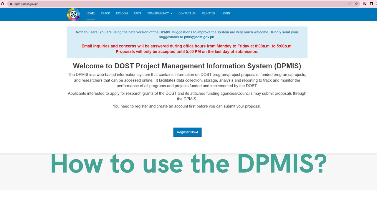 How to use the Project Management Information System of DOST? - YouTube