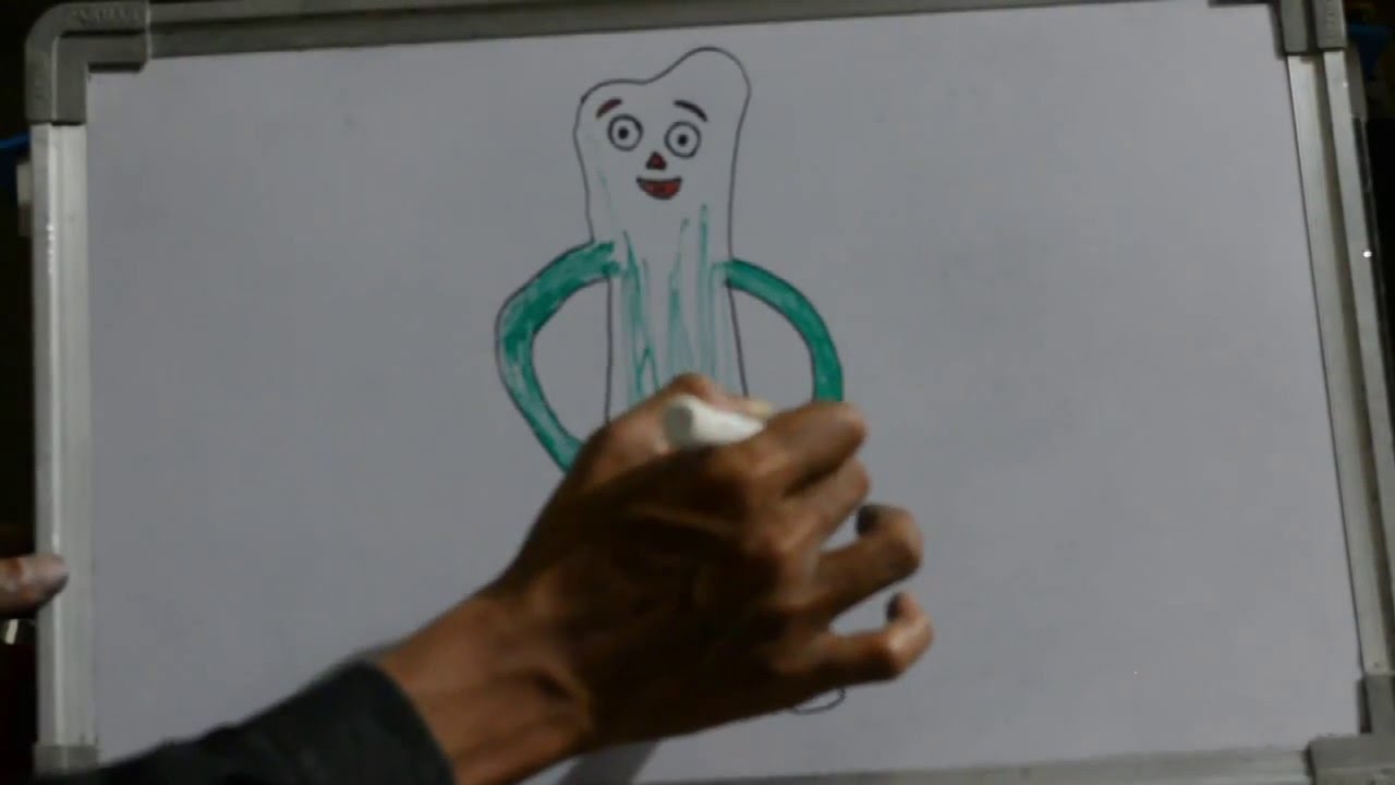 HOW TO DRAW GUMBY CARTOON - YouTube