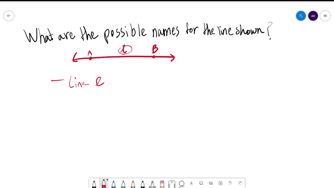 How to name a line given two points and three letters? - YouTube