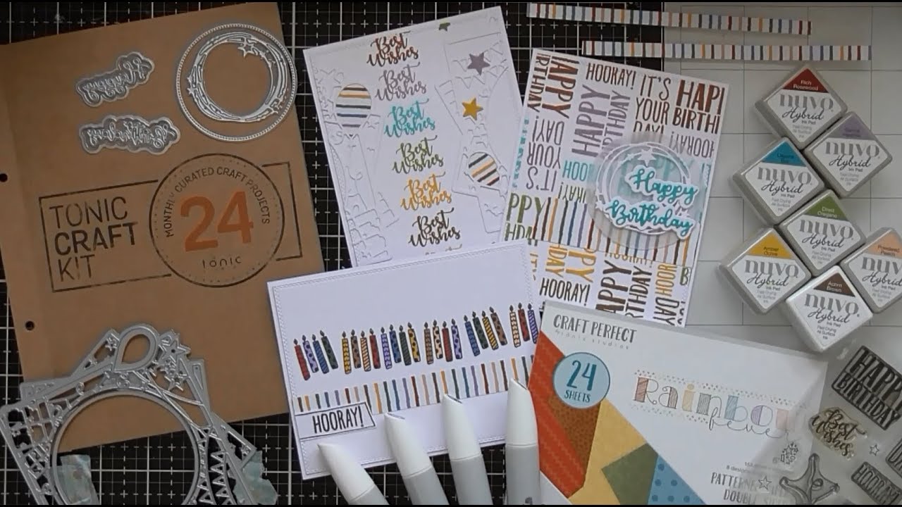 Rainbow Trio with Tonic Craft Kit #24 :D - YouTube