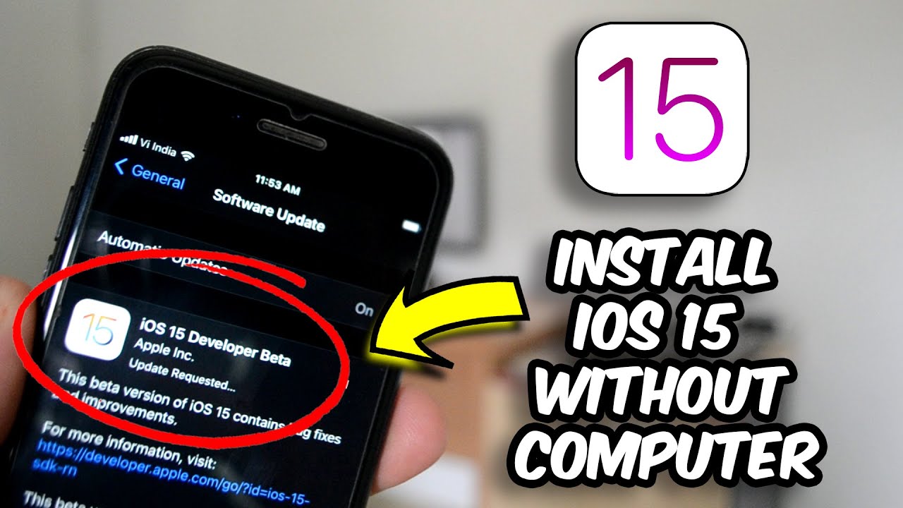 How to install iOS 15 Beta | iOS 15 Beta Download (No PC) - YouTube