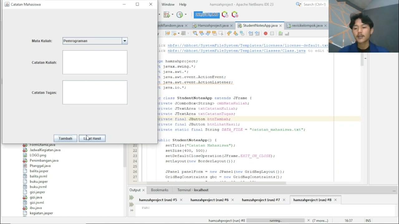 Tugas pemrograman Visual ( Hamzah Maulana_23833021 ) - YouTube