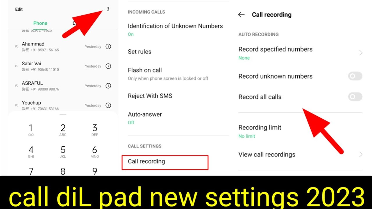 Call dial pad amezing top settings 2023 | new call settings | EXPERT ...