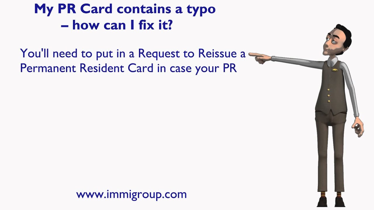 My PR Card contains a typo -- how can I fix it? - YouTube
