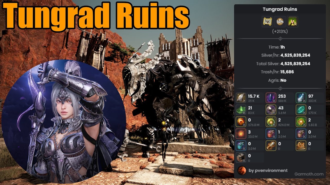 Black Desert | Tungrad Ruins | Darkknight Awakening | 15700 Trash 4.5b ...