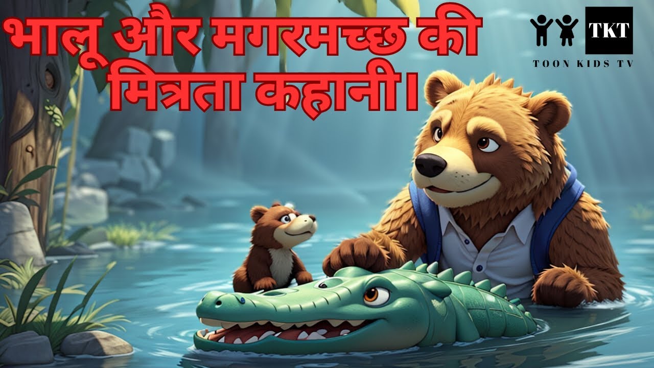 भोलू और मगरमच्छ (Bholu and Magarmach) - Kids Hindi Story|| Animated ...