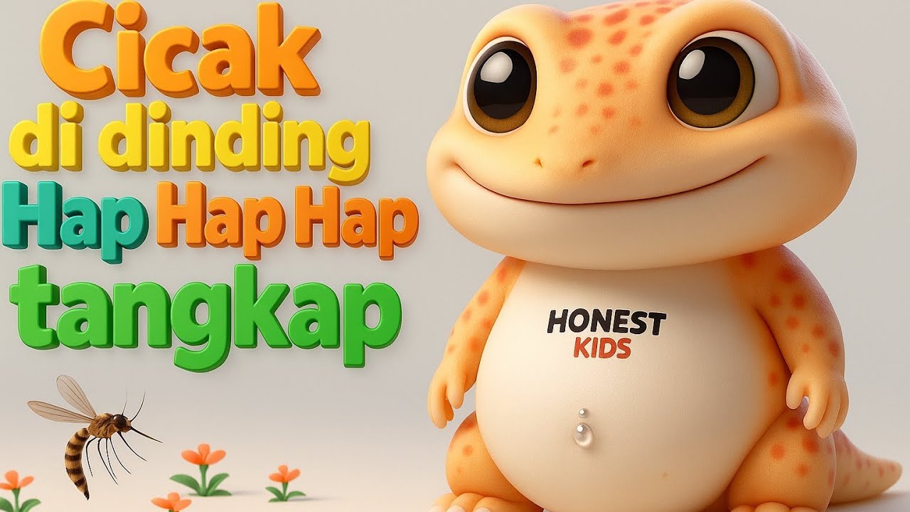 Cicak di dindig Hap hap hap tangkap - lagu anak - YouTube