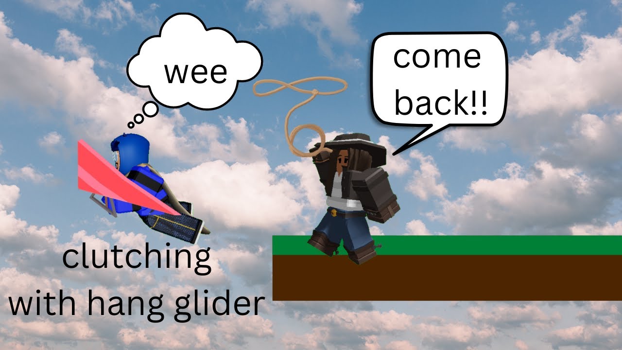 CLUTCHING with HANG GLIDER in Roblox Bedwars - YouTube