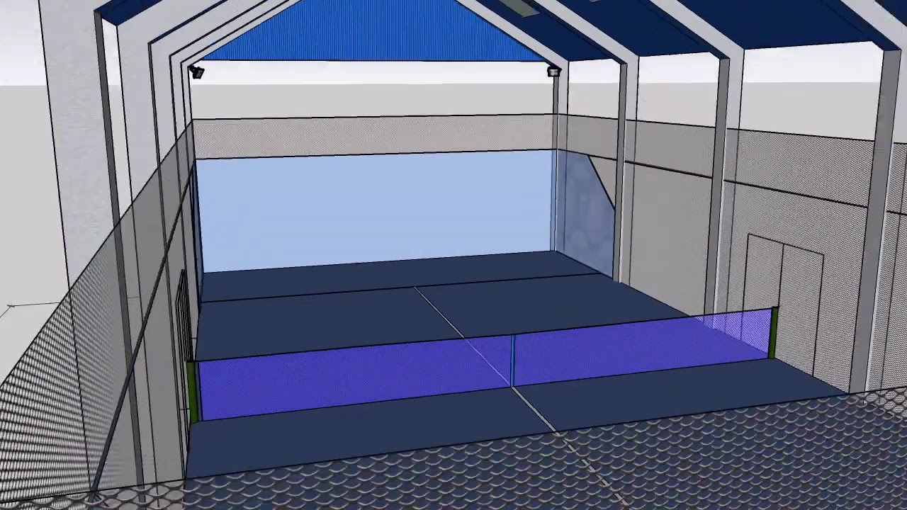 Padel Court Roof Structure - YouTube