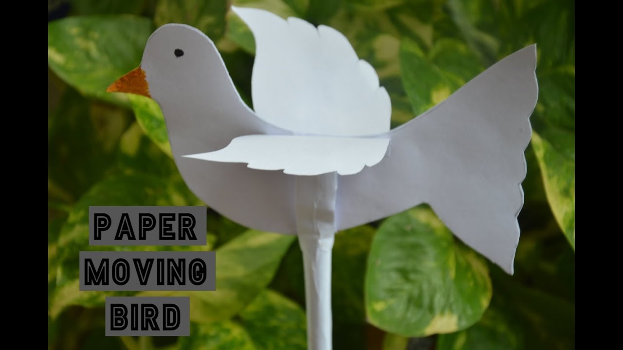 How to make paper moving bird | flying bird | moving bird | paper craft ...