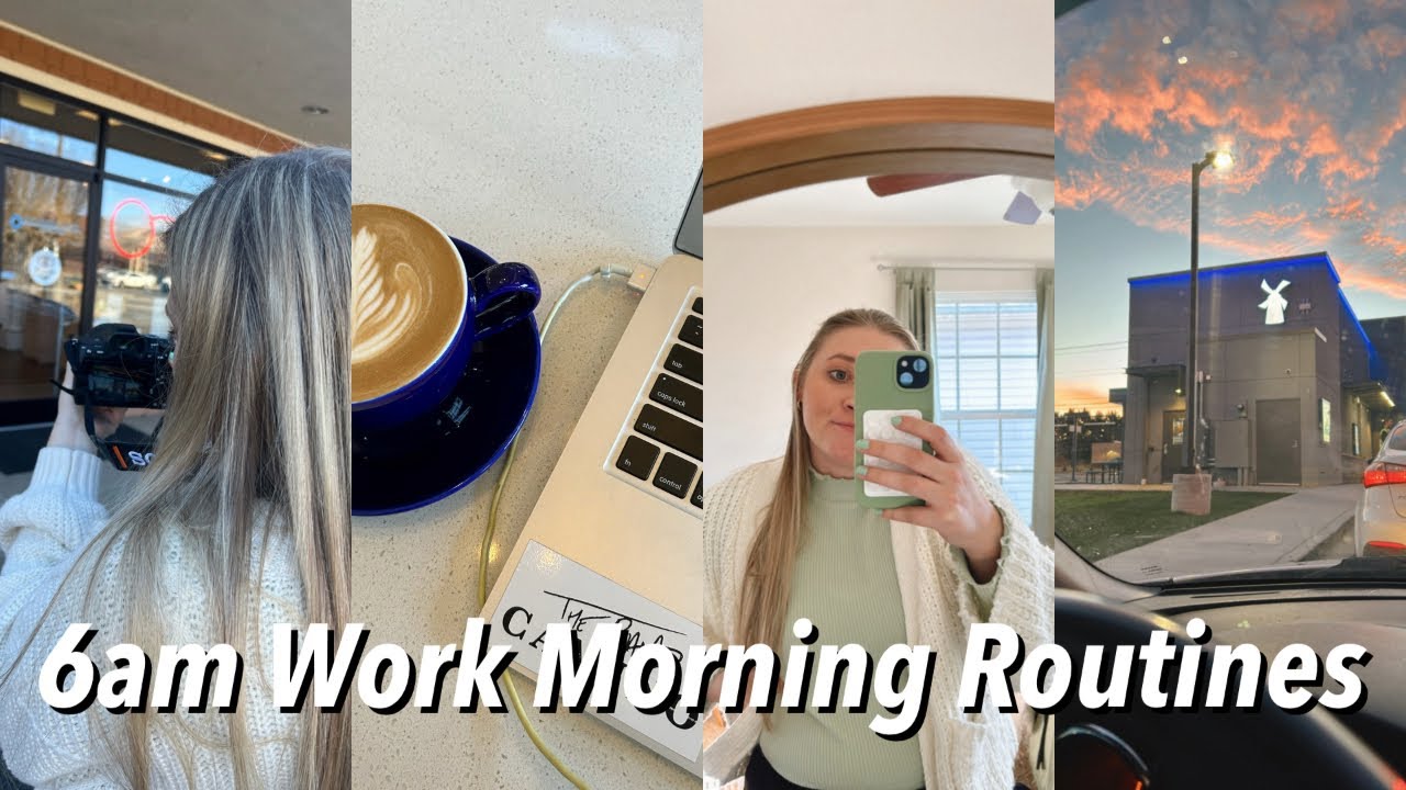 6am morning routines for work//wfh and in the office morning - YouTube