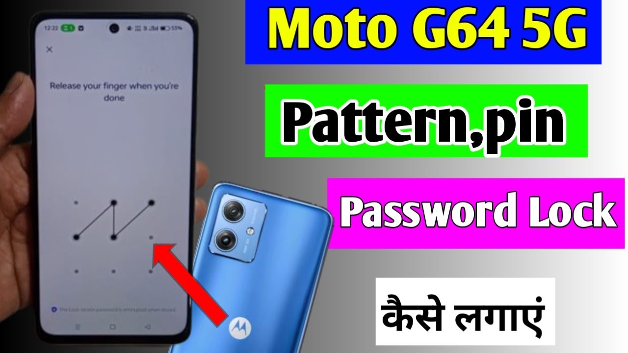Moto g64 5g me screen lock kaise lagaye | how to set Screen lock in ...
