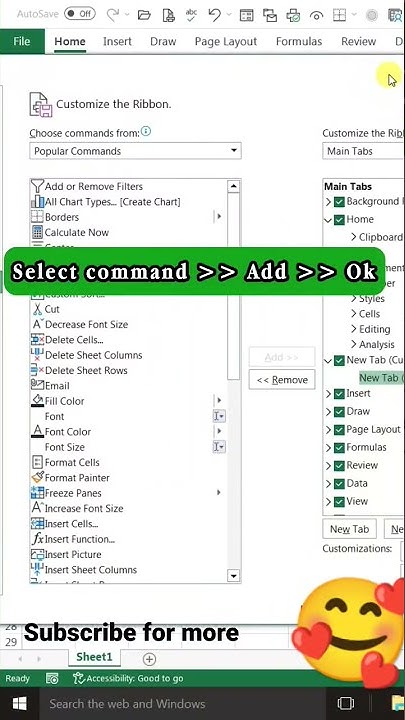 customized ribbon in Excel - YouTube