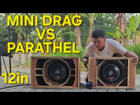 Compare Box❗️Drag Mini vs Parathel 12in Speaker LA12100 #speaker #bocil #boxspeaker #horeg #miniatur