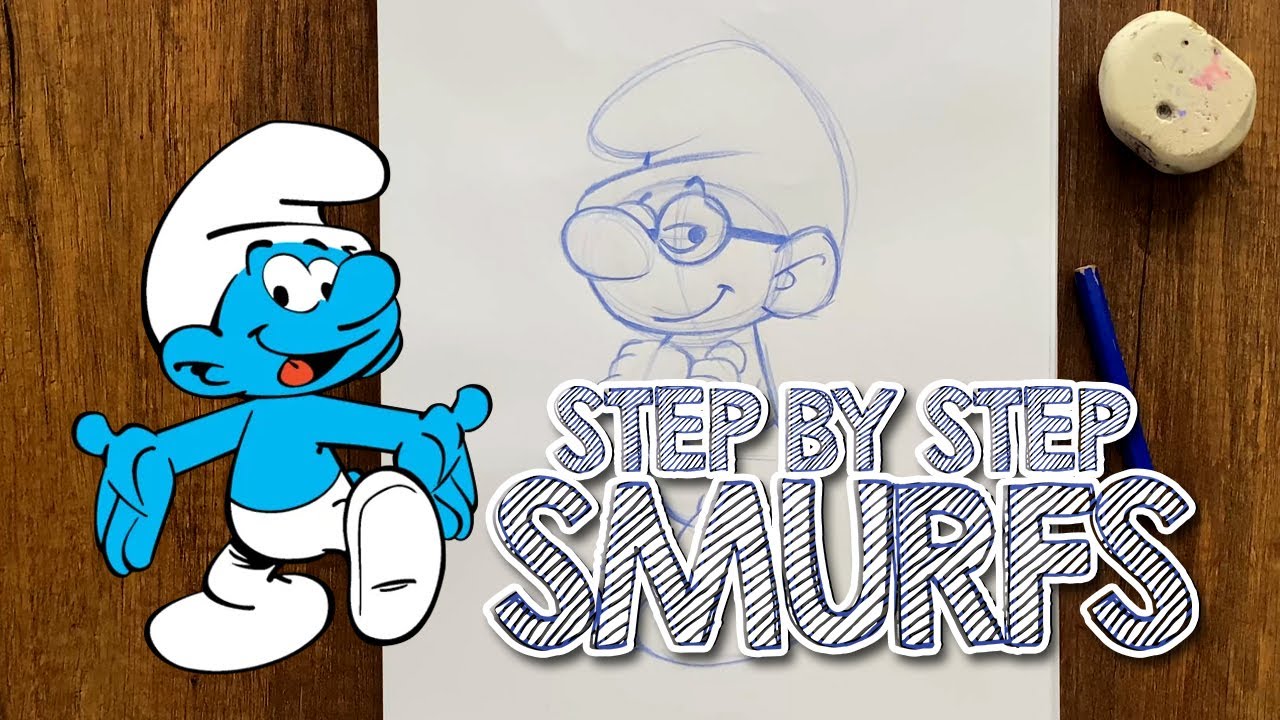 Easy Drawing For Smurfs Step By Step - YouTube
