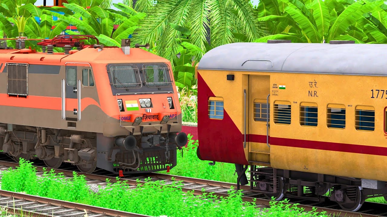 WAP7 UTKRISHT TRAIN LOCO REVERSAL | BUMPY RAILROAD | Train Simulator ...