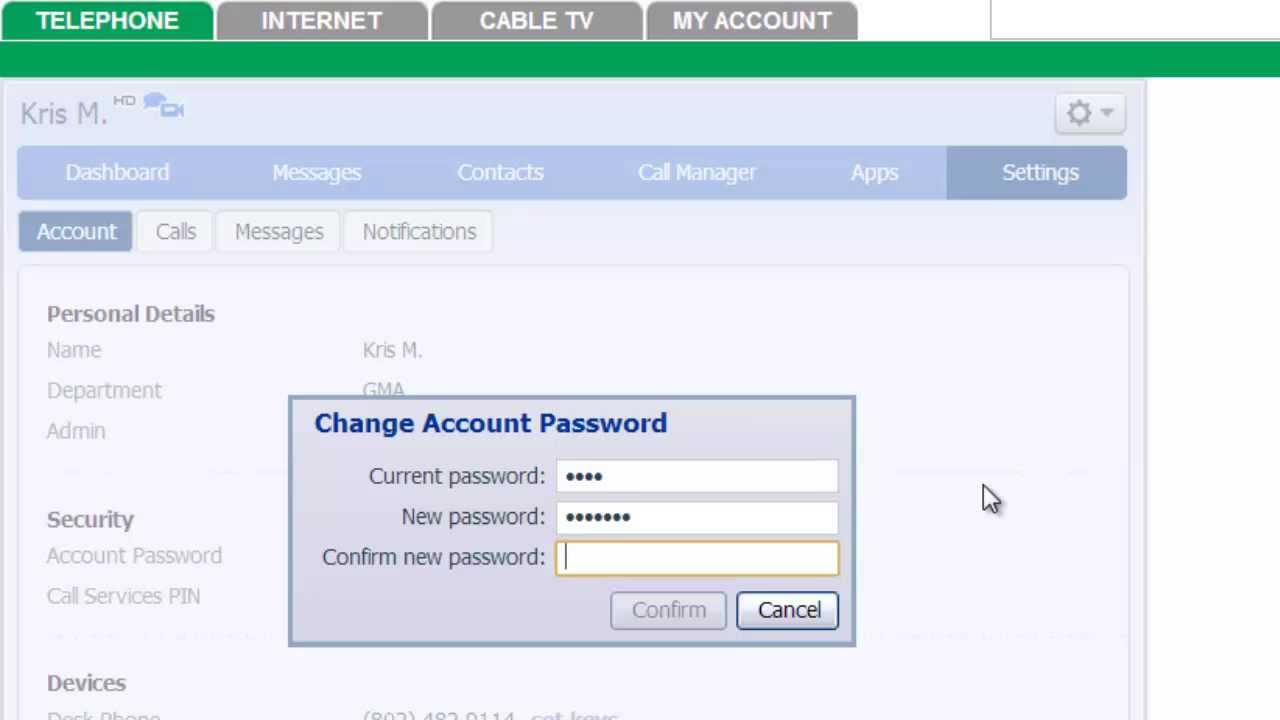 Changing your Voice Mail Pin Code from within Comm Portal - YouTube
