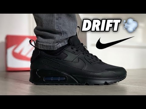 REFLECTIVE! NIKE AIR MAX 90 DRIFT TRIPLE BLACK Review & On Feet