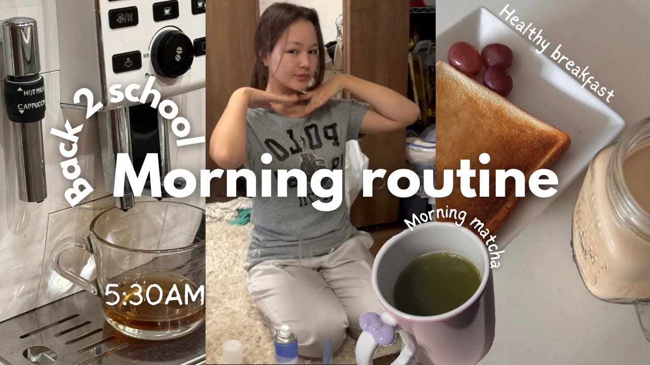 |morning routine before school| waking up at 5:30 for school☕️🍂 - YouTube