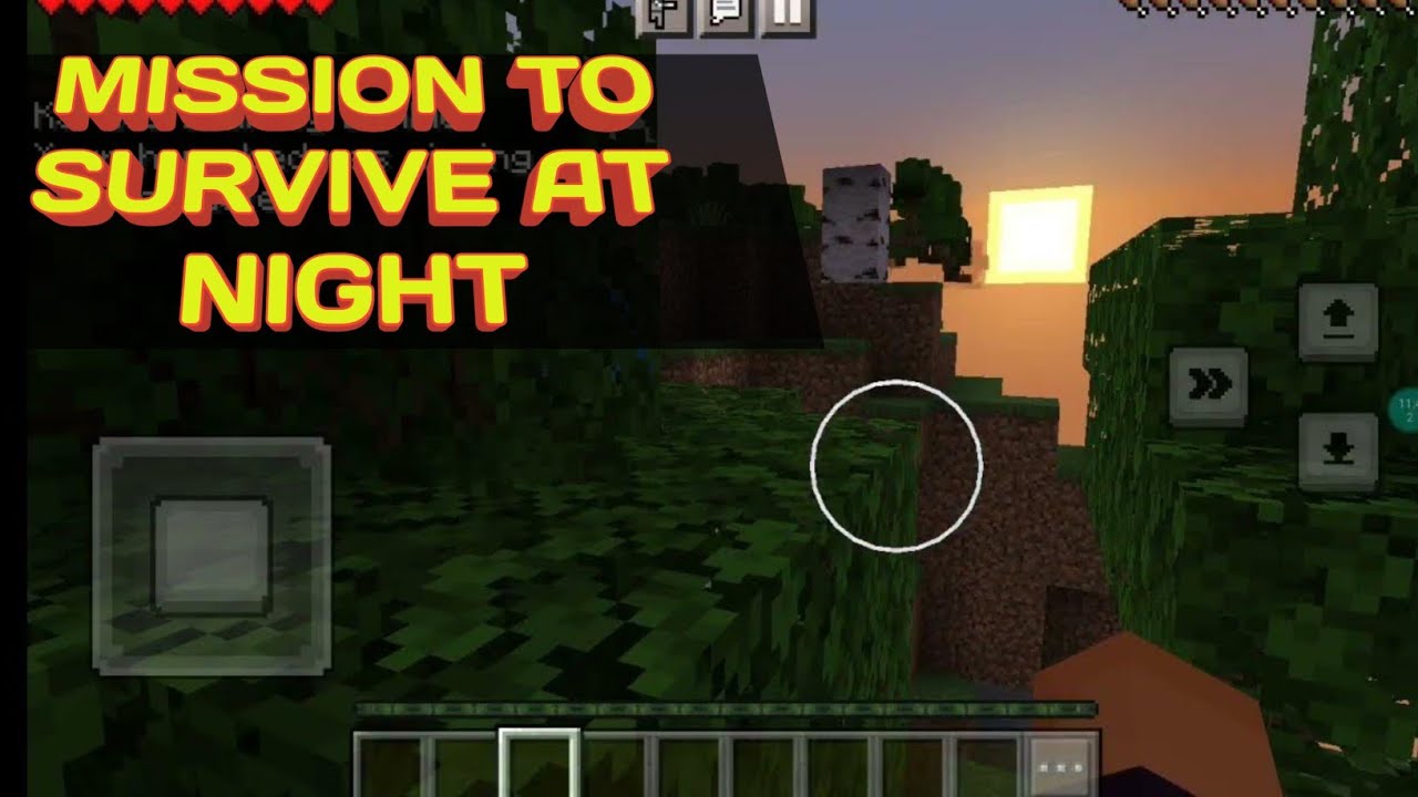 Mission To Survive At Night In Survival Mode In Minecraft - YouTube