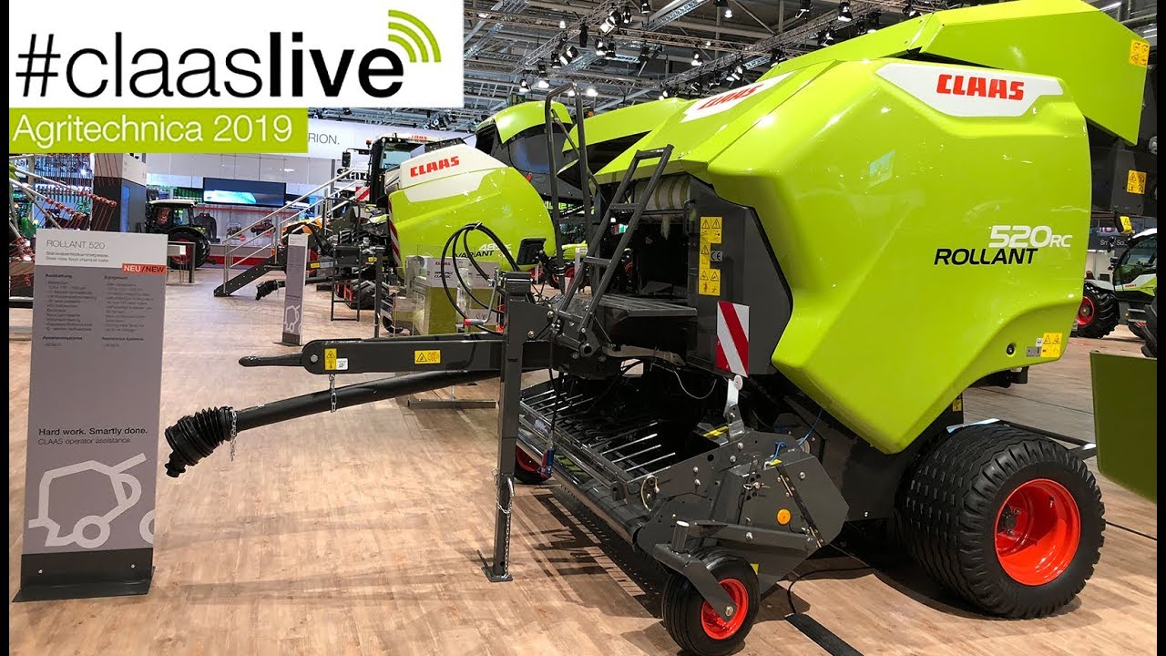 #claaslive | CLAAS ROLLANT 520 RC at the Agritechnica 2019. - YouTube