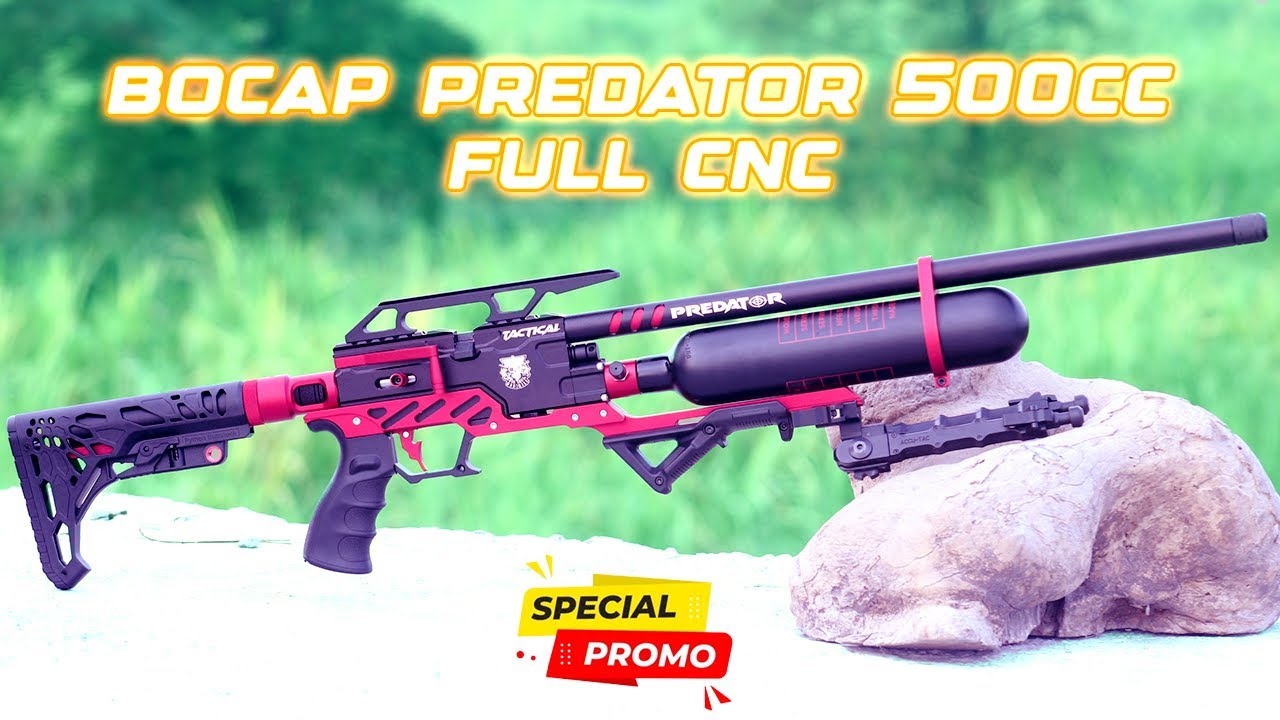 AKURASI RAPAT!!! PCP BOCAP PREDATOR 500CC FULL CNC | PCP BIGGAME LONG ...