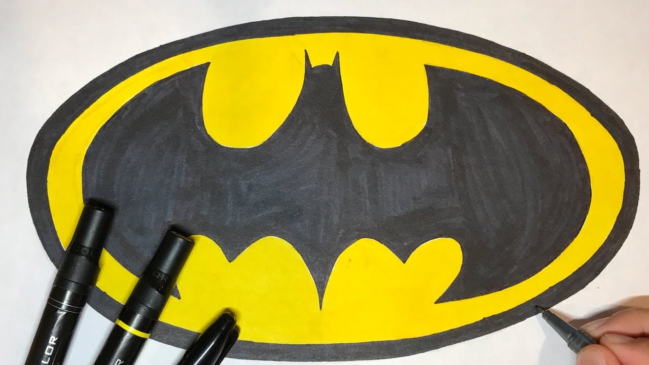 How to Draw the Batman Logo | Logo Drawing - YouTube
