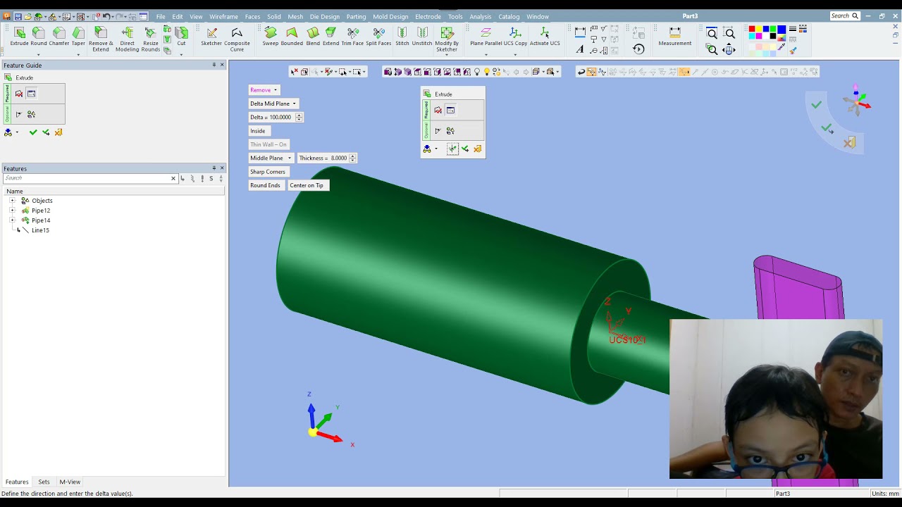 Stefano Project: Belajar Modeling 3D Part Latihan #3 Cimatron 15 - YouTube