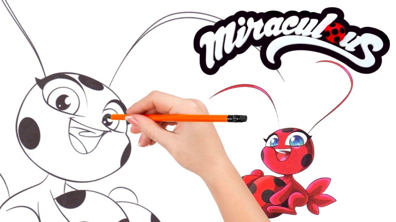 How to draw Tikki, the beautiful Ladybug kwami - Miraculous_ Tales of ...