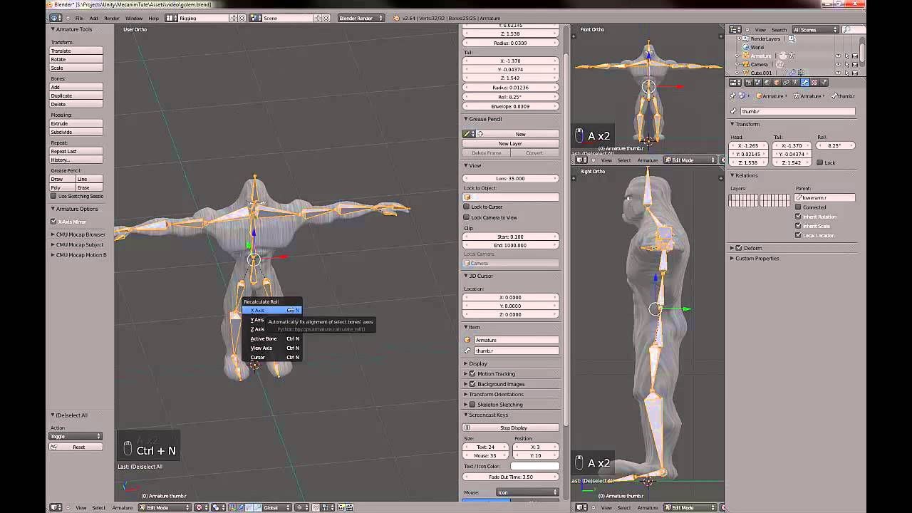 Making a Mecanim compatible rig in Blender - YouTube