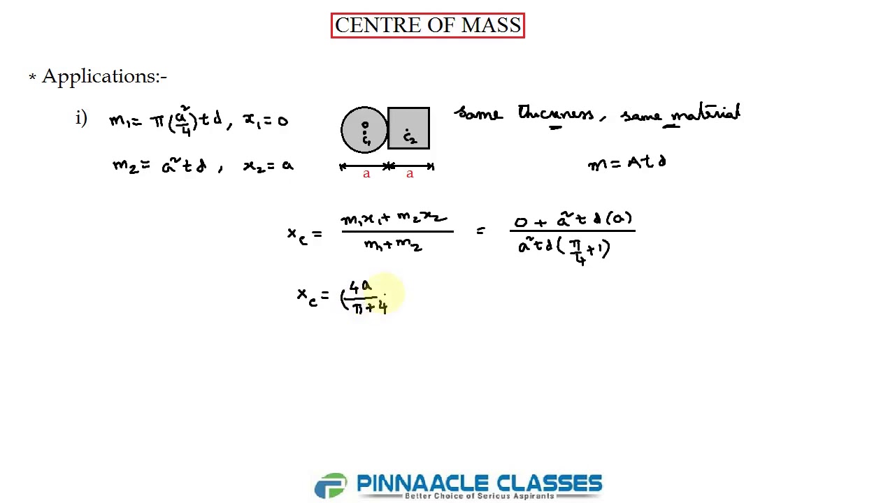 3. System of Particles - Methods to find Centre of Mass - YouTube