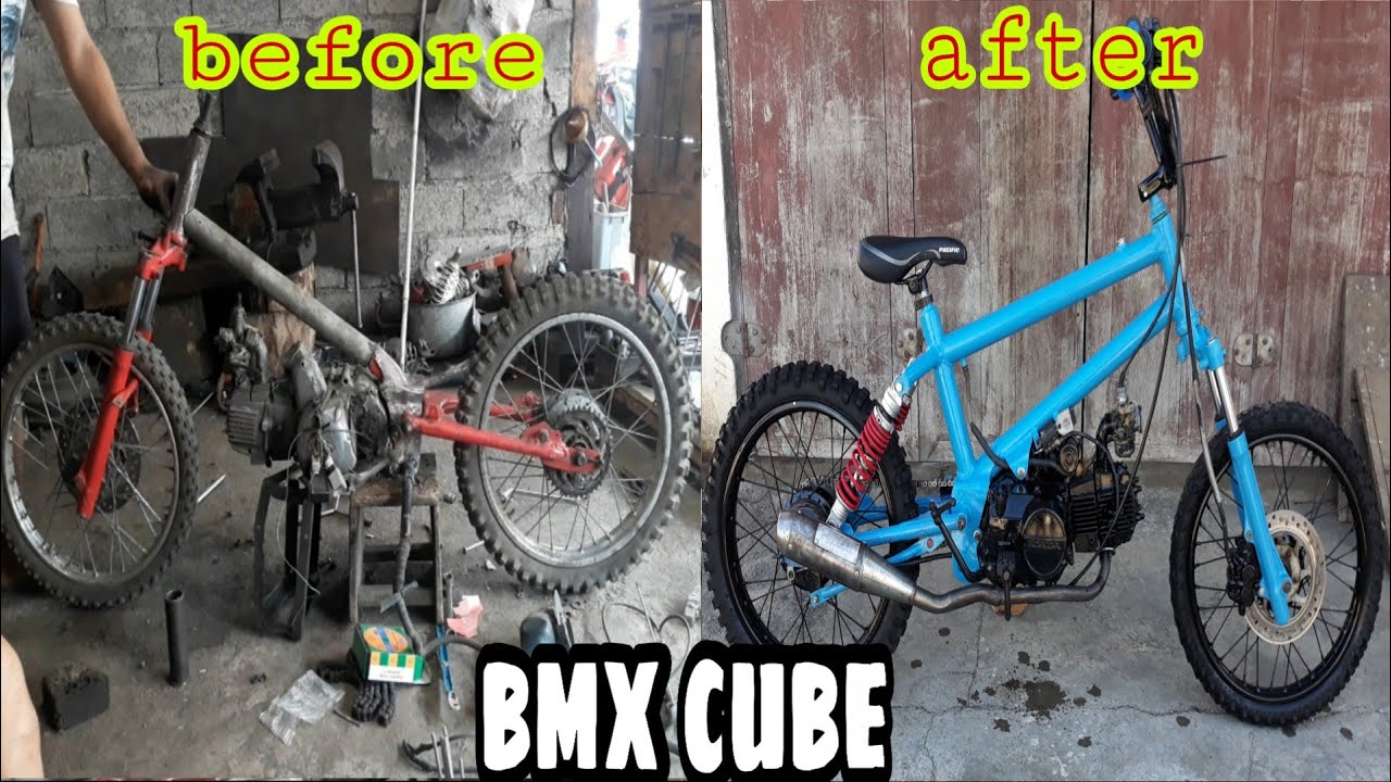 Proses build BMX Cube basic Honda suprax || full proses cara membuat ...
