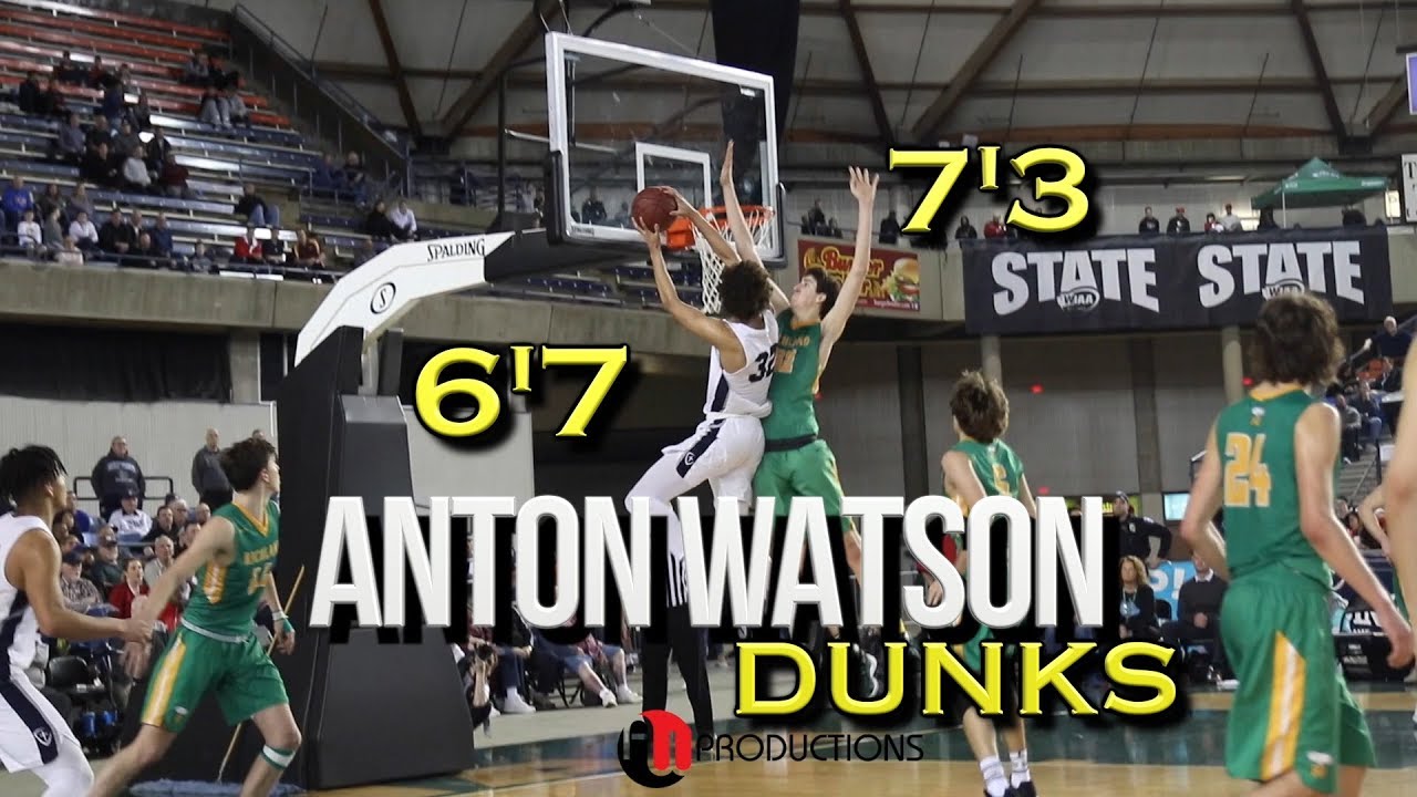 Anton Watson 6'7 with 2 Monster Dunk on 7'3 Riley Sorn - YouTube