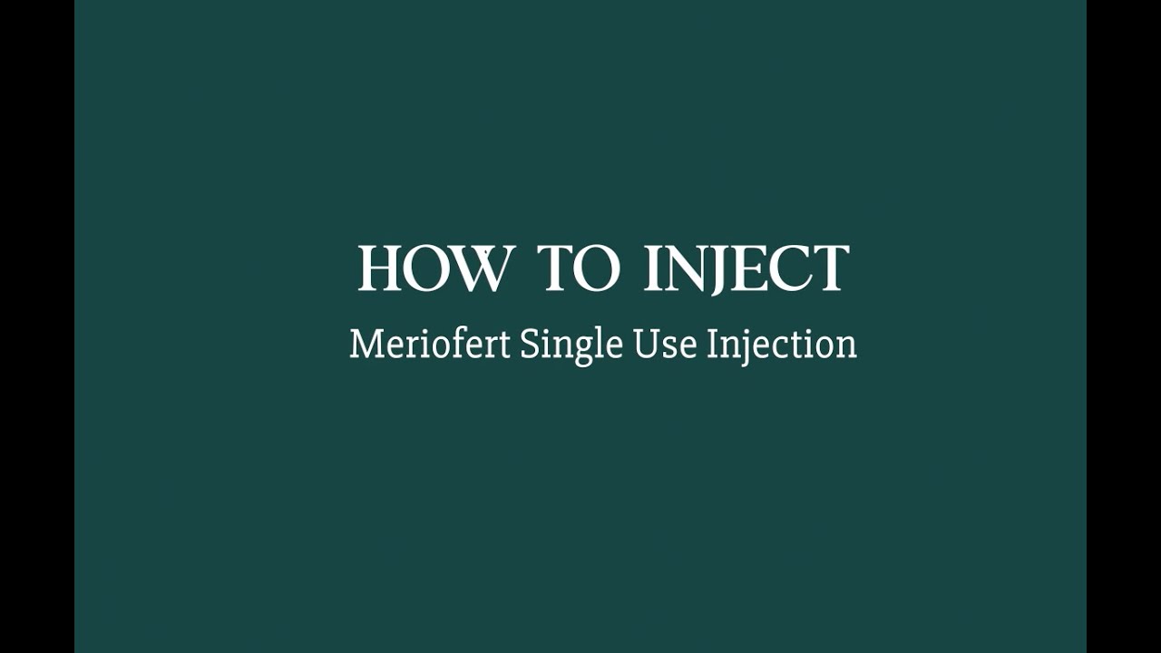 How to use Meriofert single use injection fertility medication for IVF ...