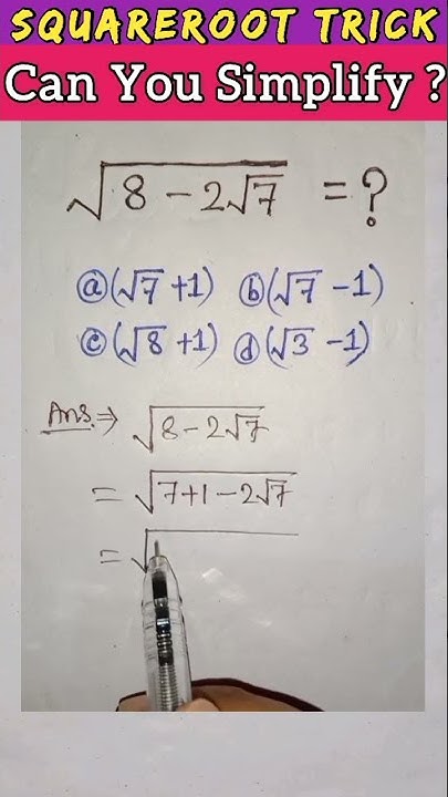Squareroot Trick 95 People Failed Simplify Squarerootshortsmathtrickspathyamandir 