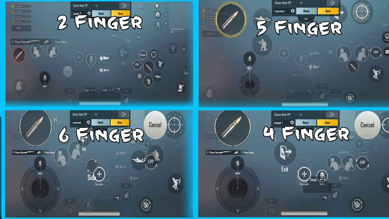 ⚡Faster Control code 2Finger , 4Finger , 5 Finger, 6Finger BGMI /PUBG ...