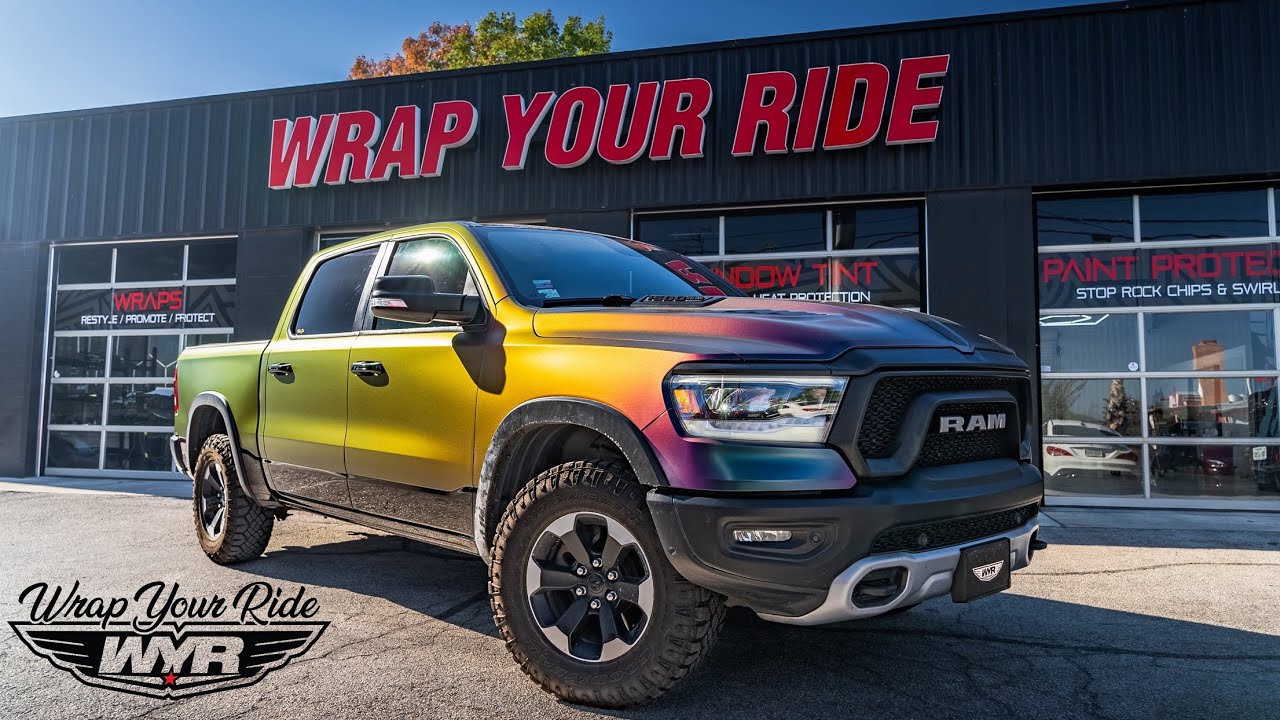 Ram Rebel Color Shift Vinyl Wrap Install - [4K] - YouTube