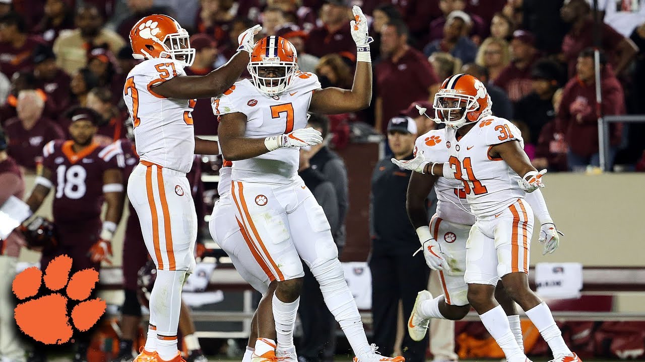 Clemson Remembers Austin Bryant's 2017 One-Hand INT vs. Virginia Tech ...