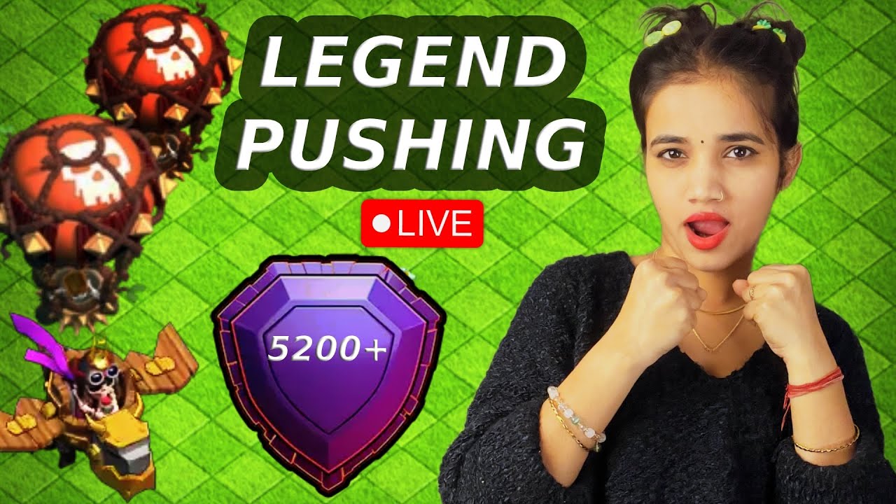 legend pushing & base visit🔥 || facecam girl #coc #clashofclans # ...