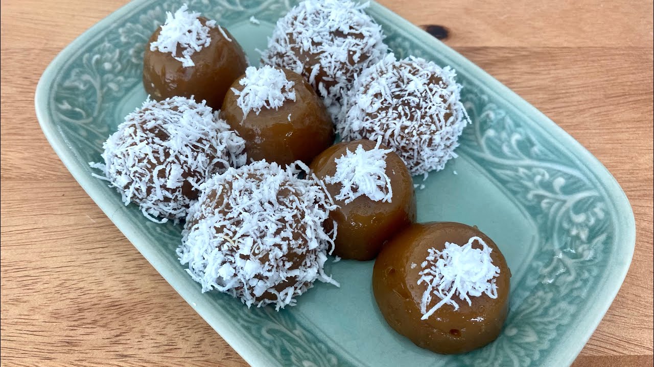 Kueh Ko Swee (Kuih Ko Sui) Steamed chewy palm sugar cakes - YouTube