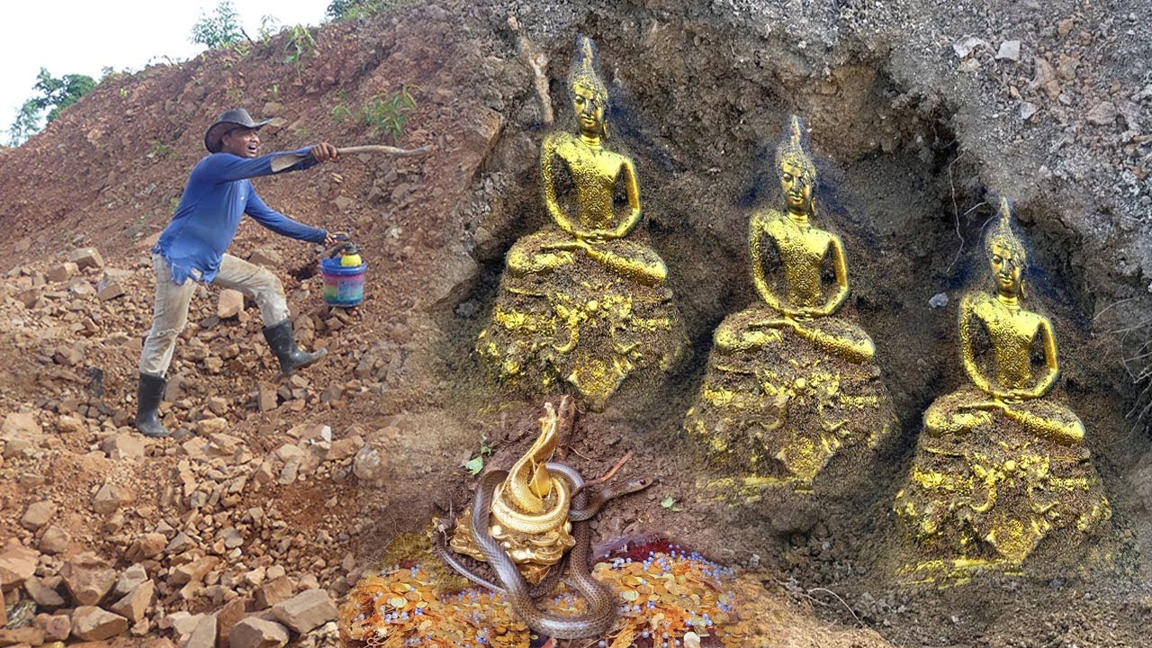 Searching for treasure on the hillside _ Digging for Treasure worth ...