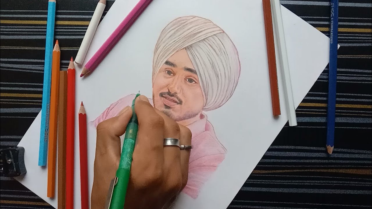 Realistic Amar Sandhu DOMS (Rs-100) Color Pencils Drawing | Dom's ...