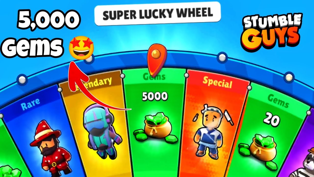 15X STUMBLE GUYS SUPER LUCKY WHEEL SPIN | WONDERLAND WHEEL STUMBLE GUYS ...