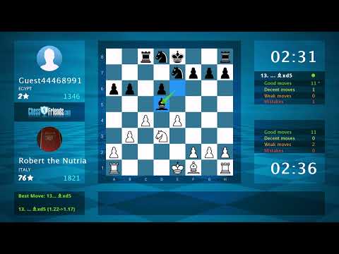 Chess Game Analysis: Robert the Nutria - Guest44468991, 1-0 (By ...