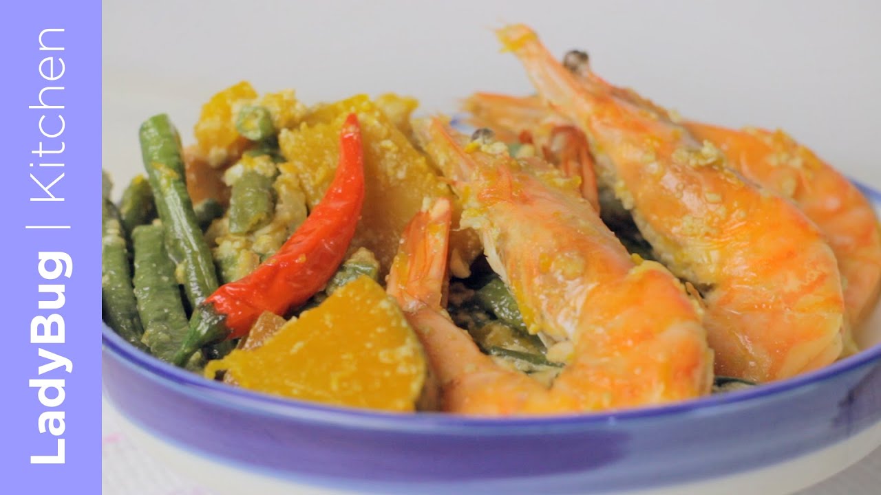 Ginataang Hipon with Sitaw at Kalabasa - YouTube