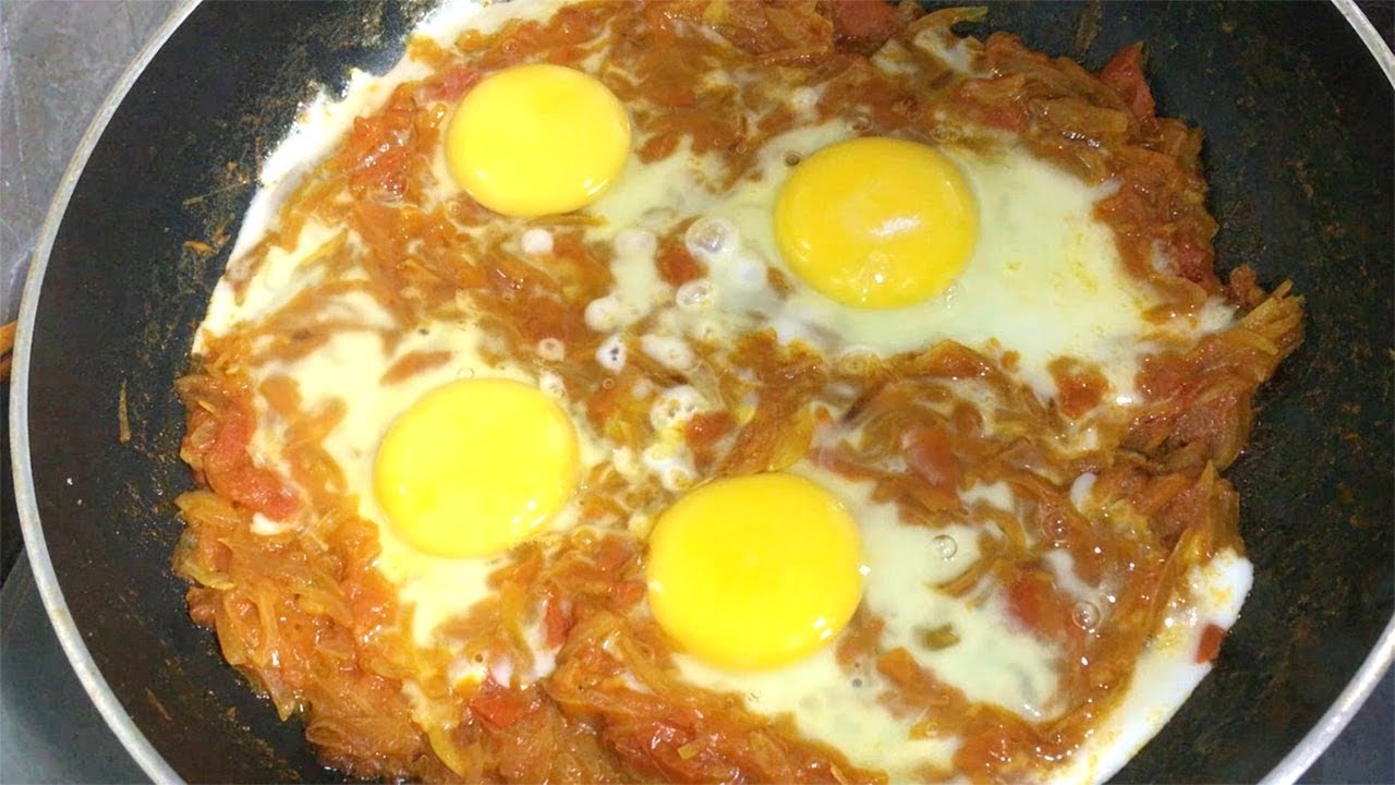 বাটা মসলা ছাড়া ডিমের পোচ ভূনা || ডিমের শাকশুকা || Shakshuka Recipe ...