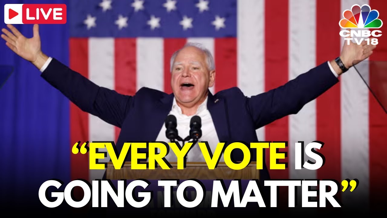 Tim Walz LIVE: Vice Presidential Candidate Tim Walz Holds Rally in ...