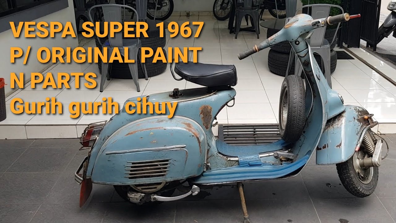 Vespa Super 66 Biru Original