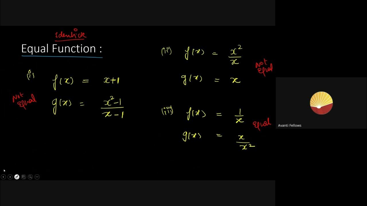 Functions - Equal, Odd Even & Periodic Function | 12th JEE Math | 11th June, 2024 - YouTube