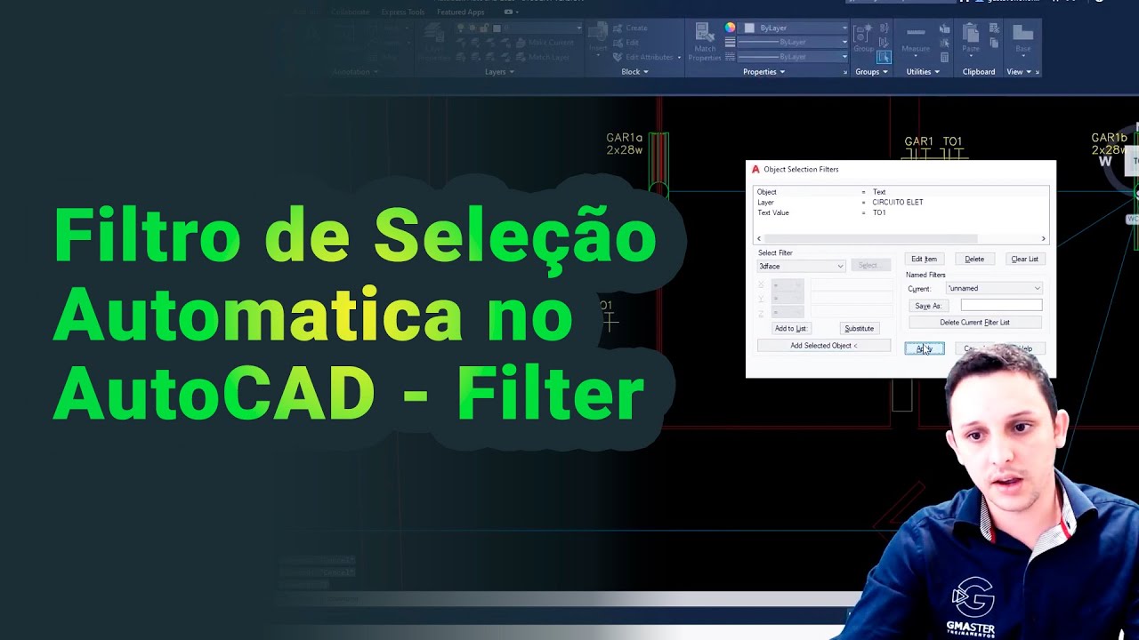 Filtro de Seleção Automática no AutoCAD - Filter - YouTube